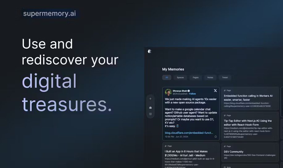 Supermemory - AI second brain for all your saved stuff | Steemhunt
